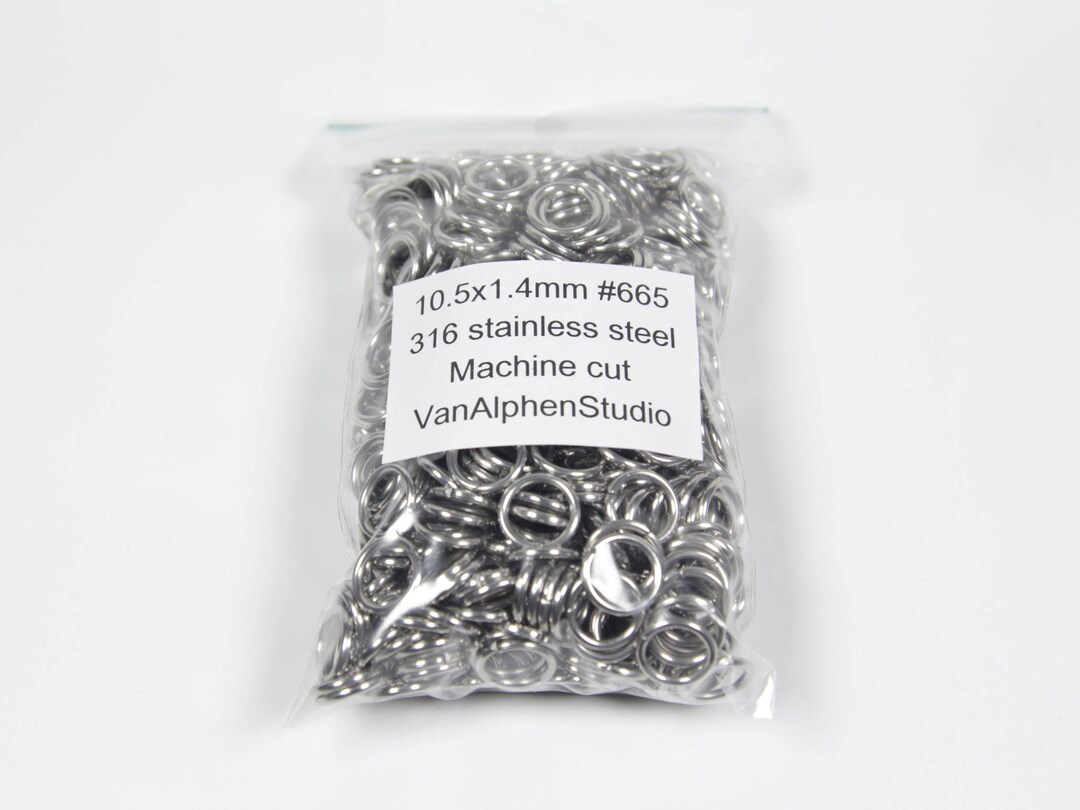 10.5x1.4mm, Stainless Steel Jump Rings, Machine Cut, Chainmaille Rings ...
