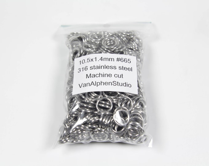 10.5x1.4mm, Stainless Steel Jump Rings, Machine Cut, Chainmaille Rings ...