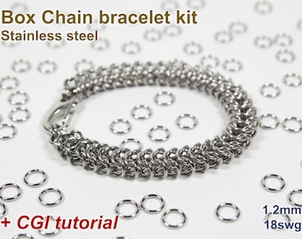 Trizantine Bracelet Kit, Chainmaille Kit, Stainless Steel, Chainmail ...