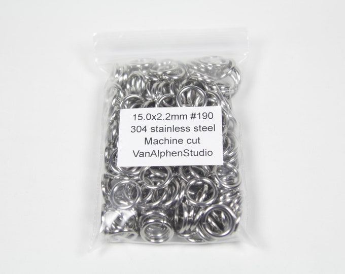 8.5x1.2mm, Stainless Steel Jump Rings, Machine Cut, Chainmaille Rings ...