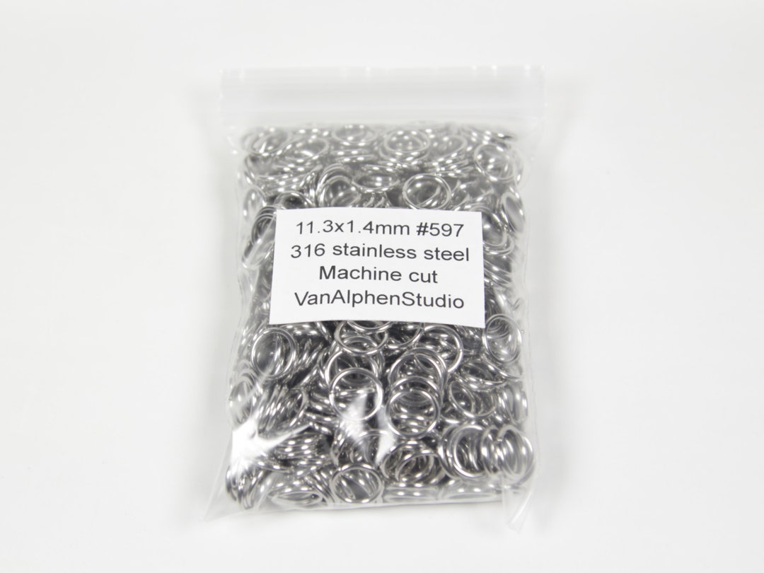 11.3x1.4mm, Stainless Steel Jump Rings, Machine Cut, Chainmaille Rings ...