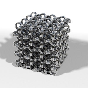 Japanese 8 in 2 Cube, 19swg, Chainmaille Cube, Maille Cube, Jelly Cube ...