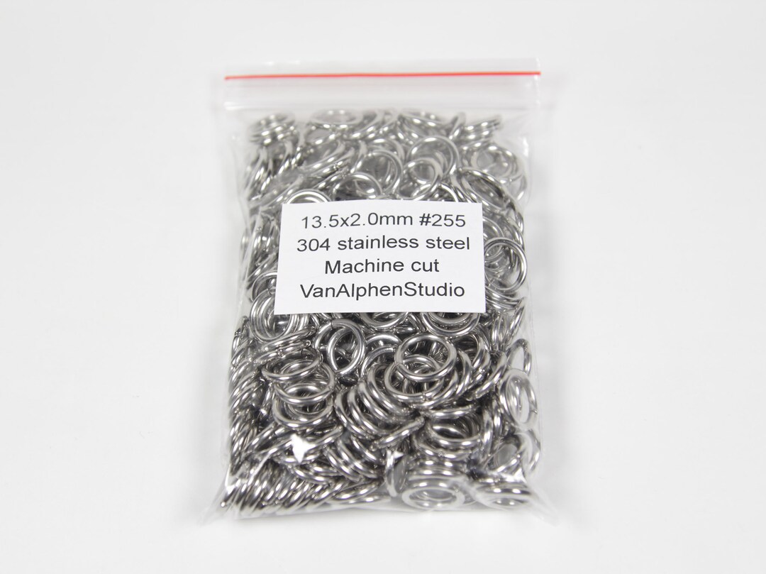 13.5x2.0mm, Stainless Steel Jump Rings, Machine Cut, Chainmaille Rings ...