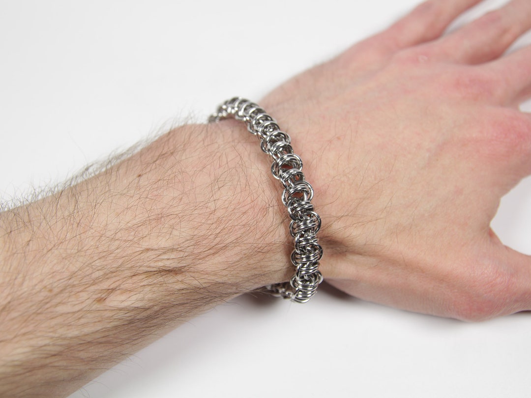 Crow Chain Bracelet, Chainmaille Bracelet, Stainless Steel, Chainmail ...