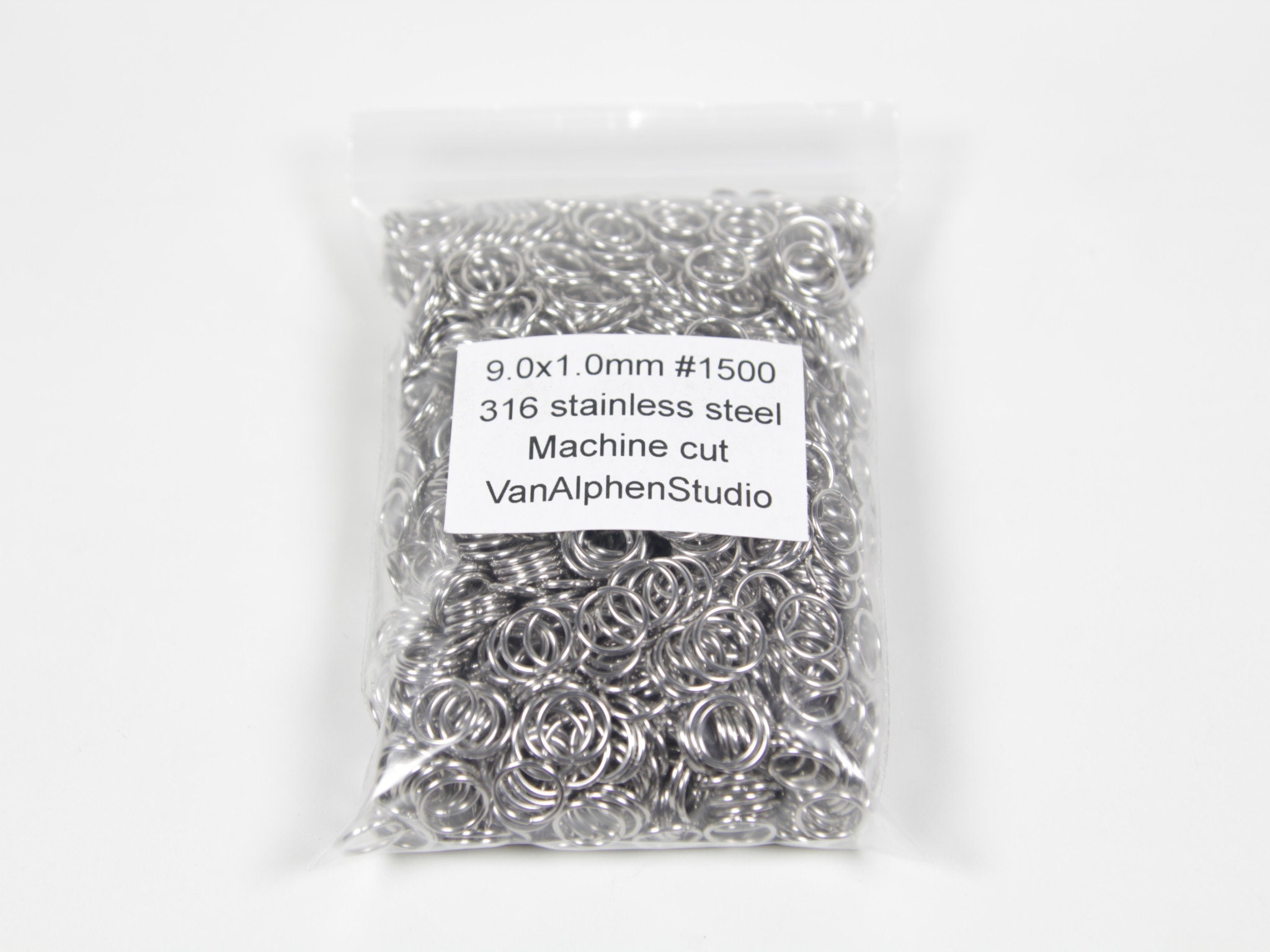 9.0x1.0mm, Stainless Steel Jump Rings, Machine Cut, Chainmaille Rings ...
