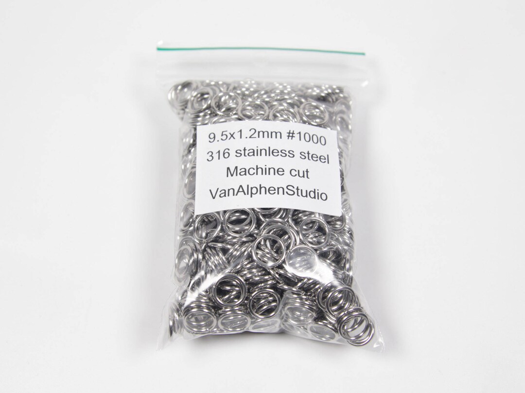 9.5x1.2mm, Stainless Steel Jump Rings, Machine Cut, Chainmaille Rings ...
