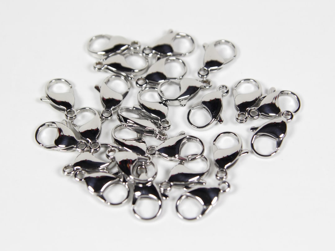 25pcs 50pcs 19mm Stainless Steel Lobster Clasps, Bracelet Clasps, Claw ...