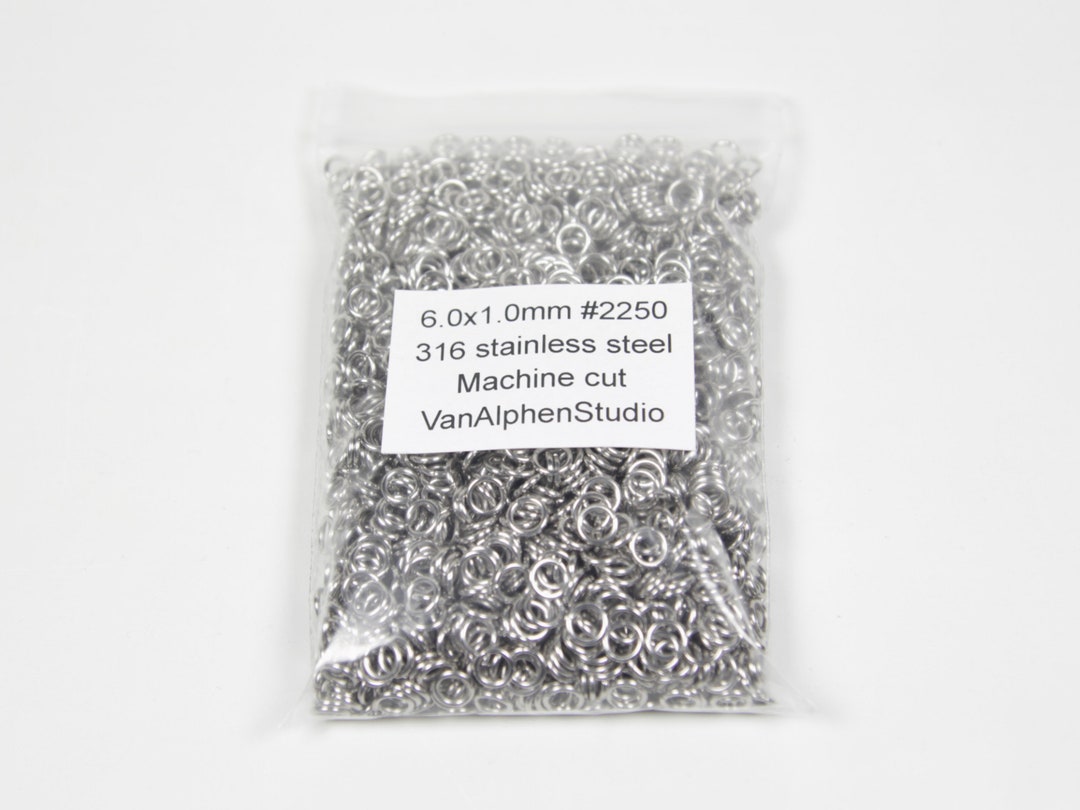 6.0x1.0mm, Stainless Steel Jump Rings, Machine Cut, Chainmaille Rings ...