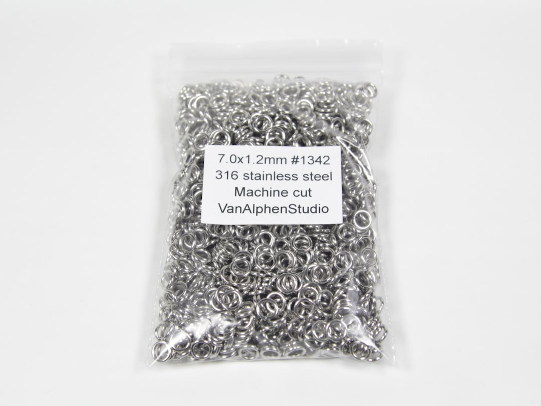 7.0x1.2mm, Stainless Steel Jump Rings, Machine Cut, Chainmaille Rings ...