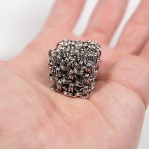 Japanese 8 in 2 Cube, 19swg, Chainmaille Cube, Maille Cube, Jelly Cube ...