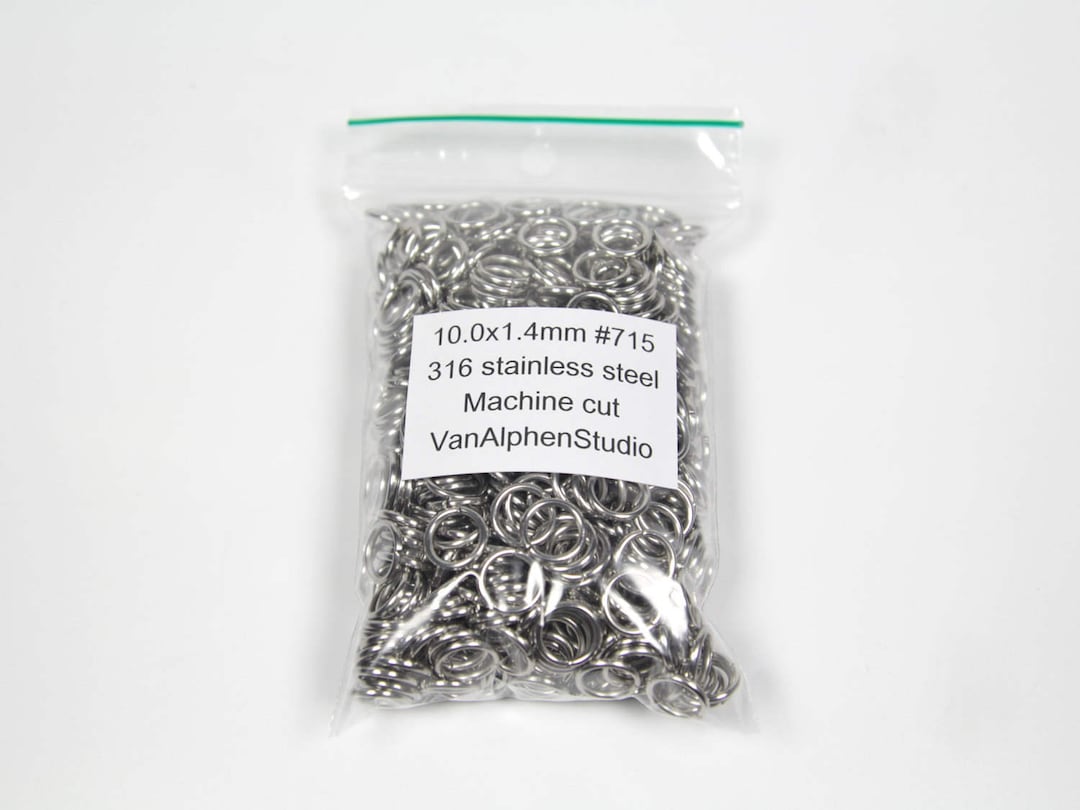 10.0x1.4mm, Stainless Steel Jump Rings, Machine Cut, Chainmaille Rings ...