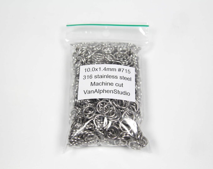 10.0x1.4mm, Stainless Steel Jump Rings, Machine Cut, Chainmaille Rings ...
