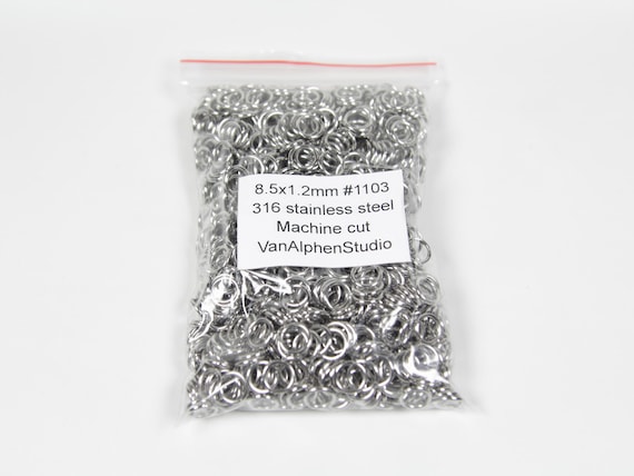 8.5x1.2mm Stainless Steel Jump Rings Machine Cut | Etsy