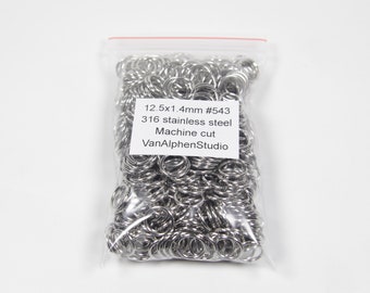 15.0x2.0mm, Stainless Steel Jump Rings, Machine Cut, Chainmaille Rings ...