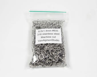 15.0x2.0mm, Stainless Steel Jump Rings, Machine Cut, Chainmaille Rings ...