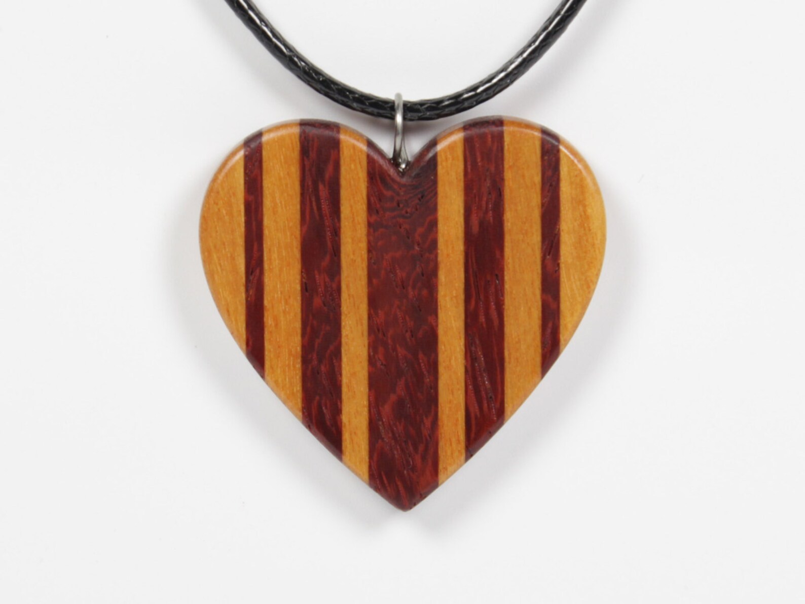 Wooden Heart Pendant Love Necklace Heart Necklace Wooden | Etsy