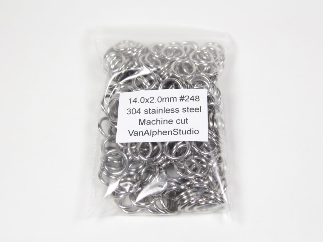 14.0x2.0mm, Stainless Steel Jump Rings, Machine Cut, Chainmaille Rings ...