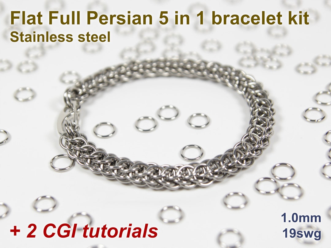 Flat Full Persian 5 in 1 Bracelet Kit, 1.0mm, Chainmaille Kit ...