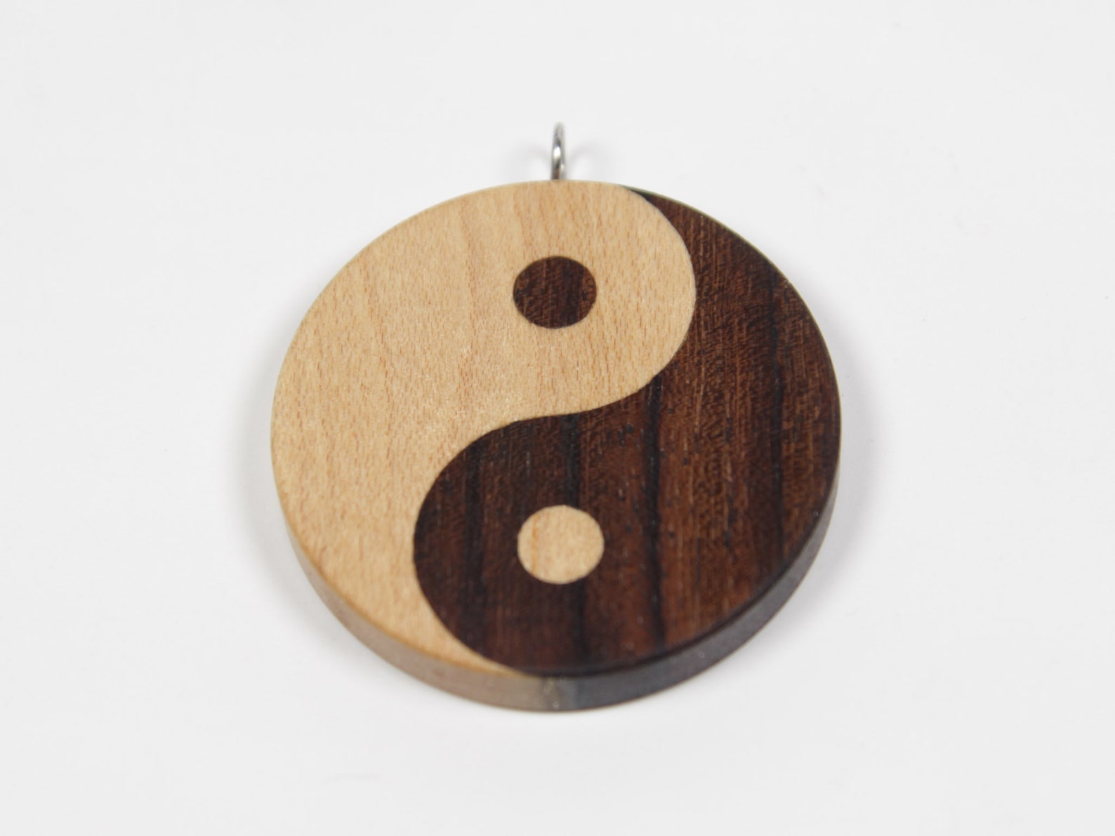 Wooden Yin Yang Pendant, Yin Yang Necklace, Yin Yang Symbol, Yin Yang ...