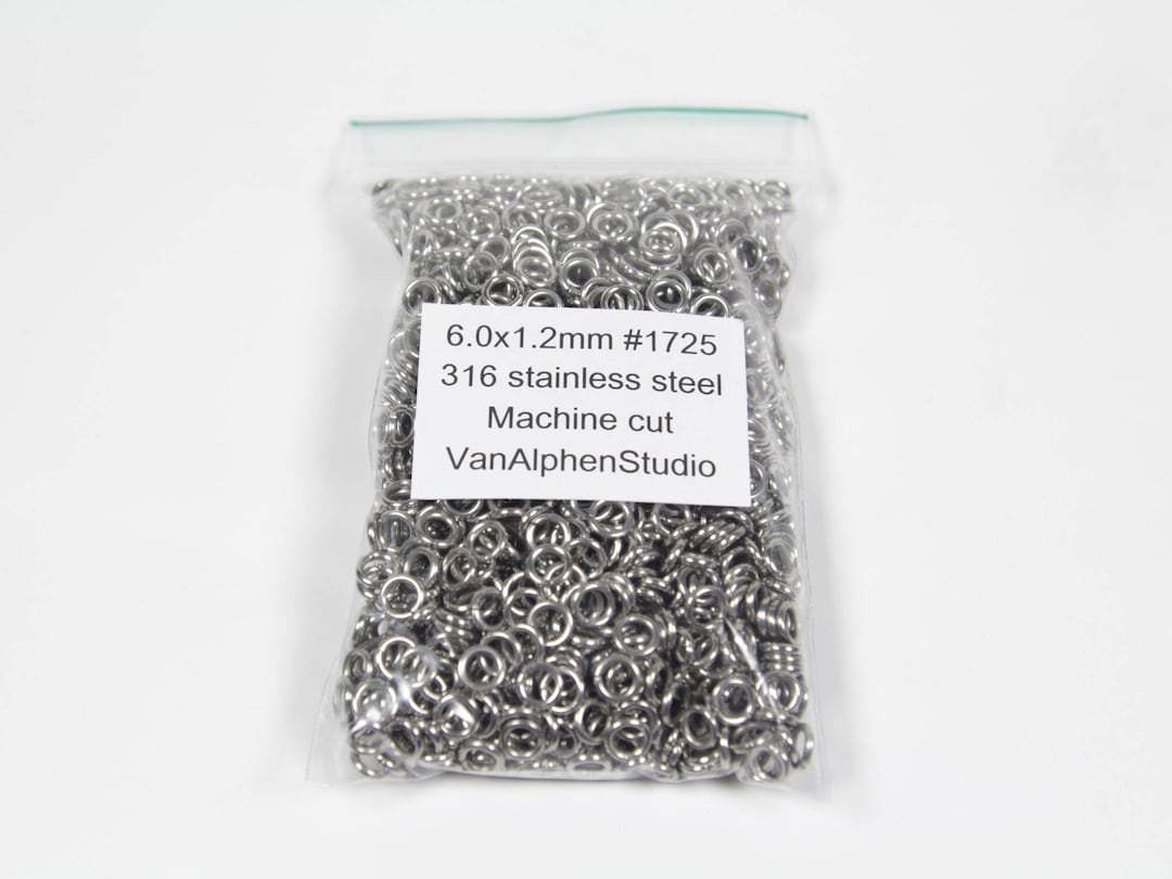 6.0x1.2mm, Stainless Steel Jump Rings, Machine Cut, Chainmaille Rings ...
