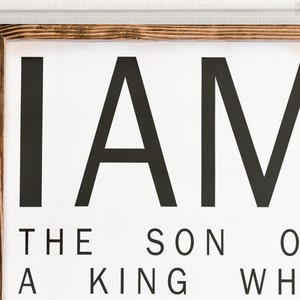 I Am His Sign FREE SHIPPING Son of a King Farmhouse Wood - Etsy