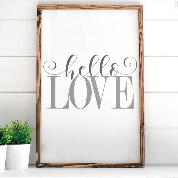 Hello Love Sign - Etsy