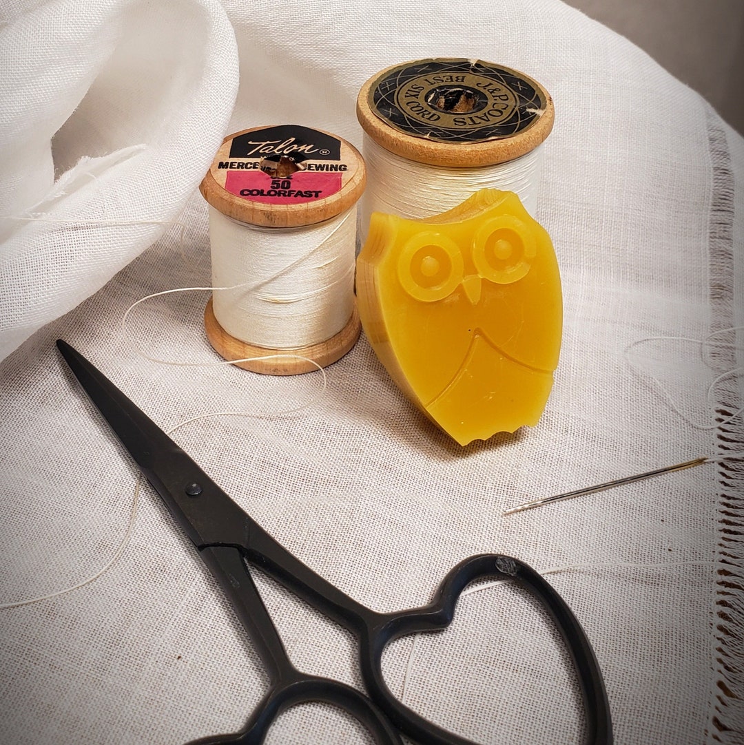 Beeswax Cake for Hand Sewing - Owl - Thread Conditioner Waxer - Etsy