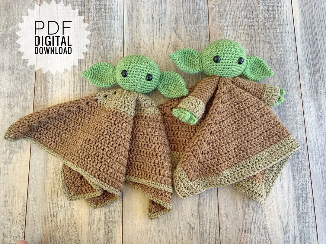 PATTERN: Crochet Baby Yoda Inspired Lovey, Baby Alien Lovey, the Child ...