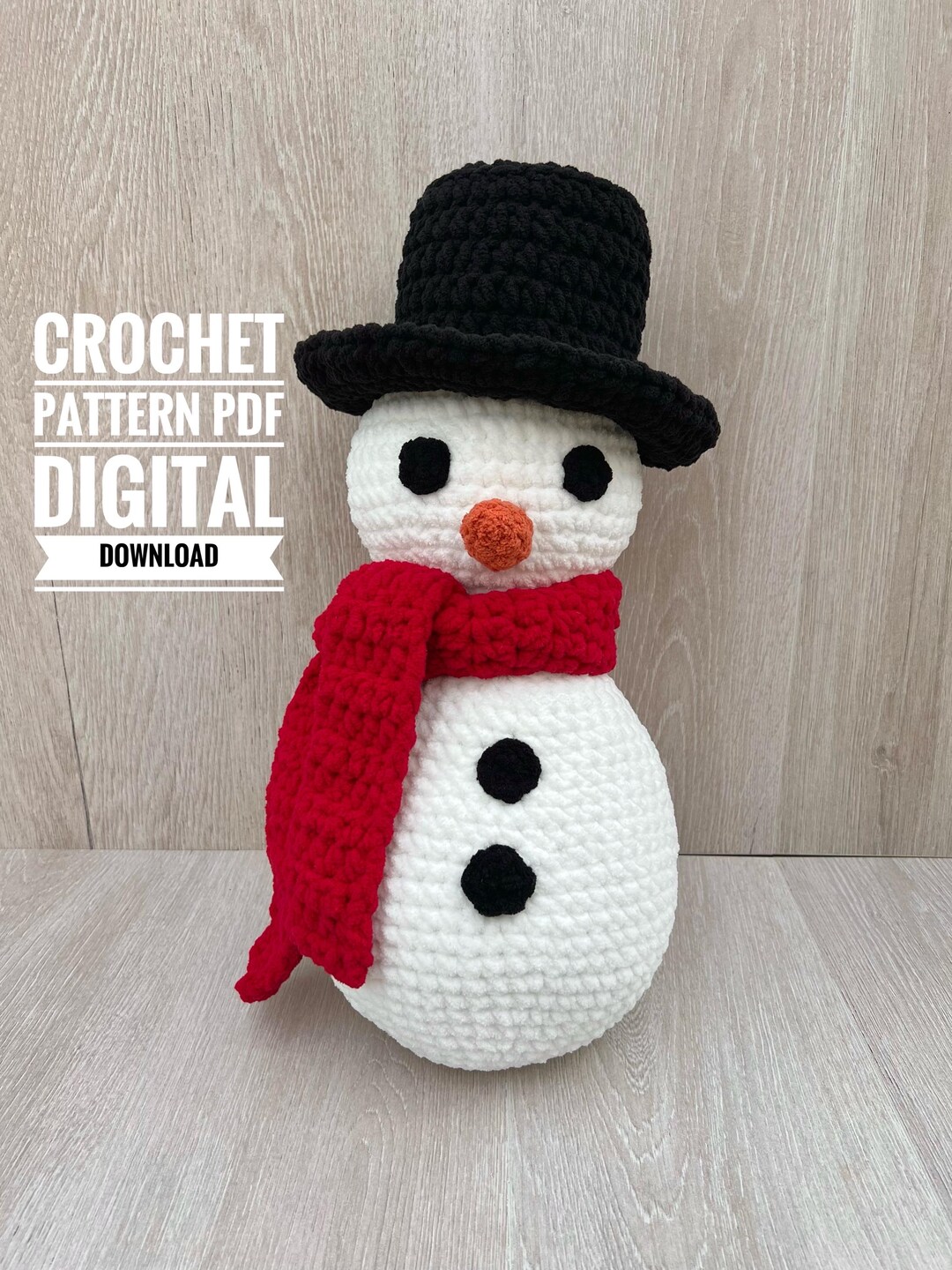Crochet Snowman Pattern: (PDF Digital Download) Snowden the Snowman ...