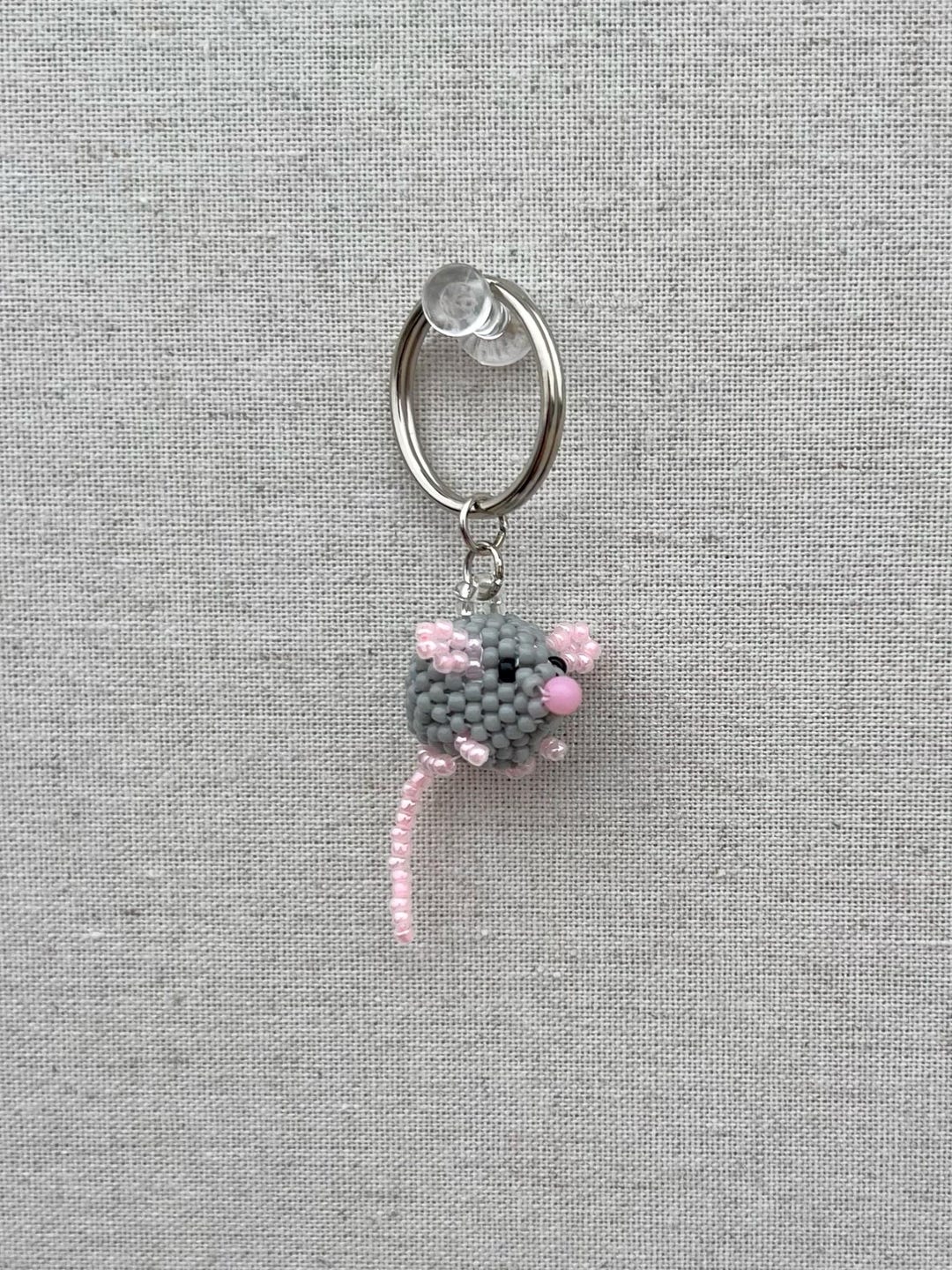 3D Seed Bead Mouse Keychain, Seed Bead, Keychain, Mouse Keychain ...