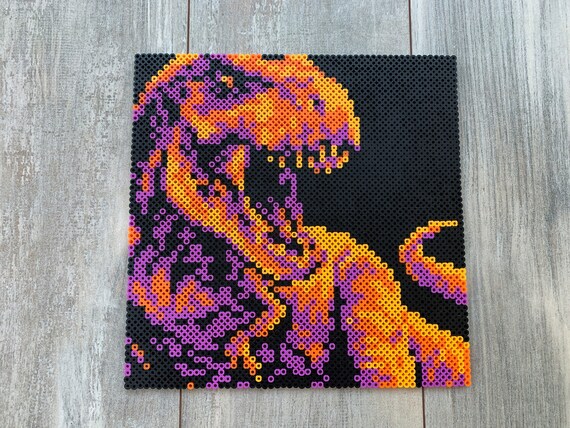 Tyrannosaurus Rex Perler Bead Portrait Pixel Graph T-rex - Etsy