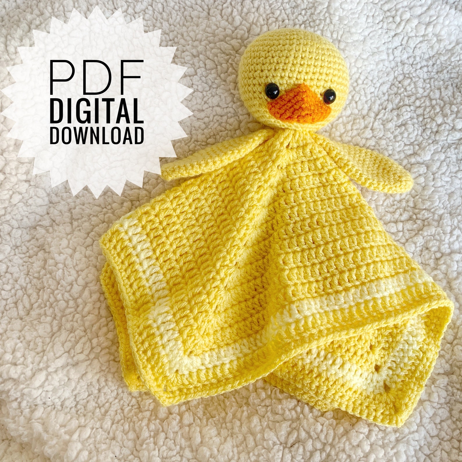 PATTERN: Crochet Duck Lovey Frankie the Duck Lovey PDF Digital Download ...