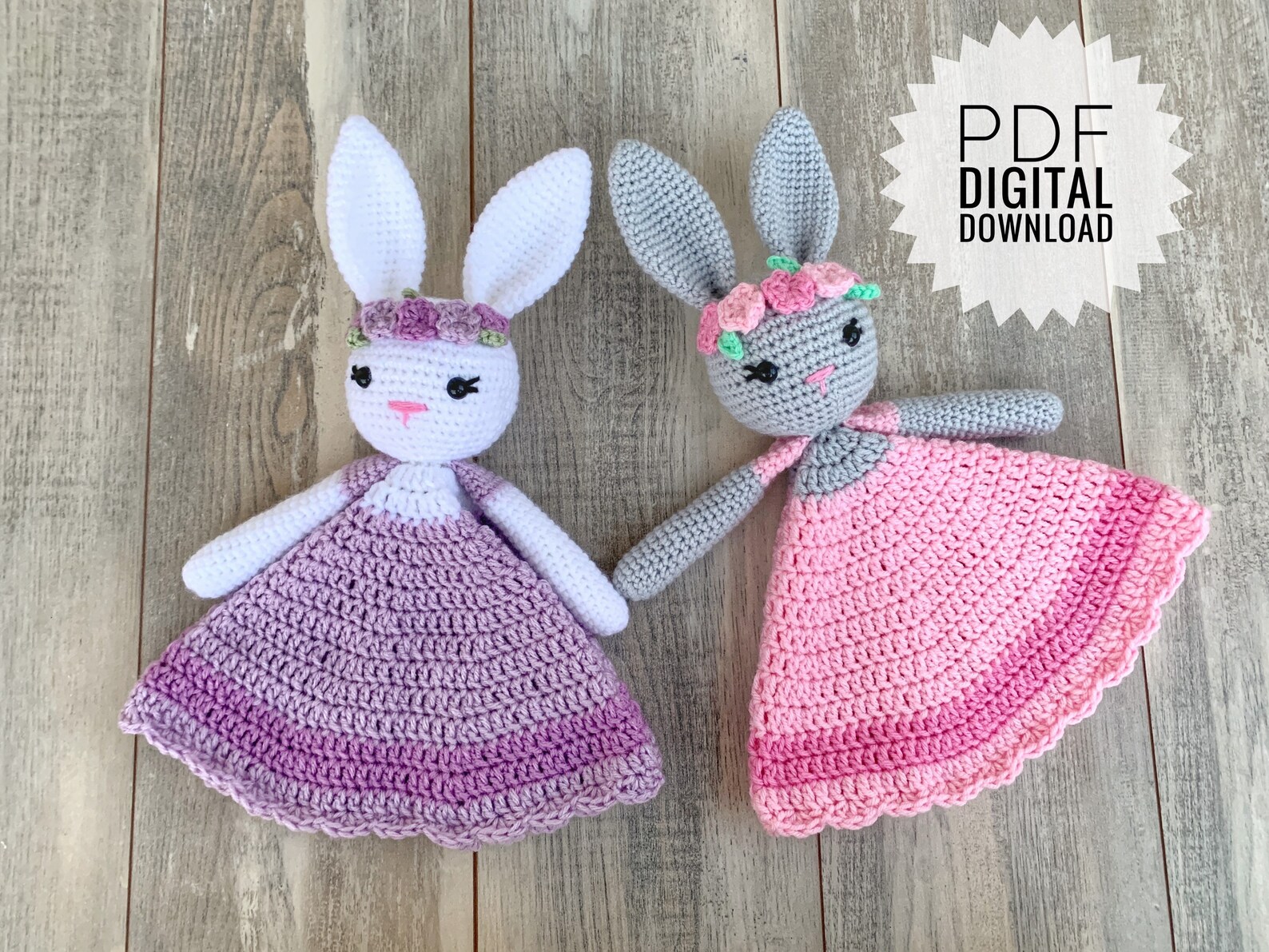 PATTERN: Crochet Bunny Lovey Pattern PDF Digital Download - Etsy