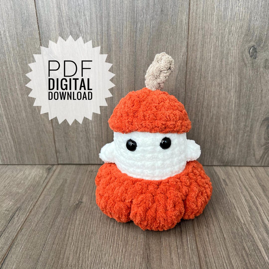 Crochet Ghost Pumpkin Pattern: Halloween Amigurumi (PDF Digital ...