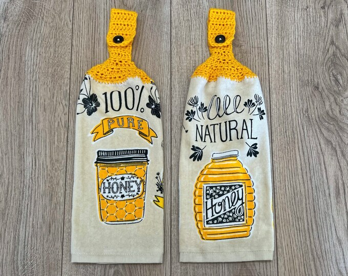 Crochet Honey Bee Kitchen Towels (set of 2) Honey Bear, Honey Bee ...