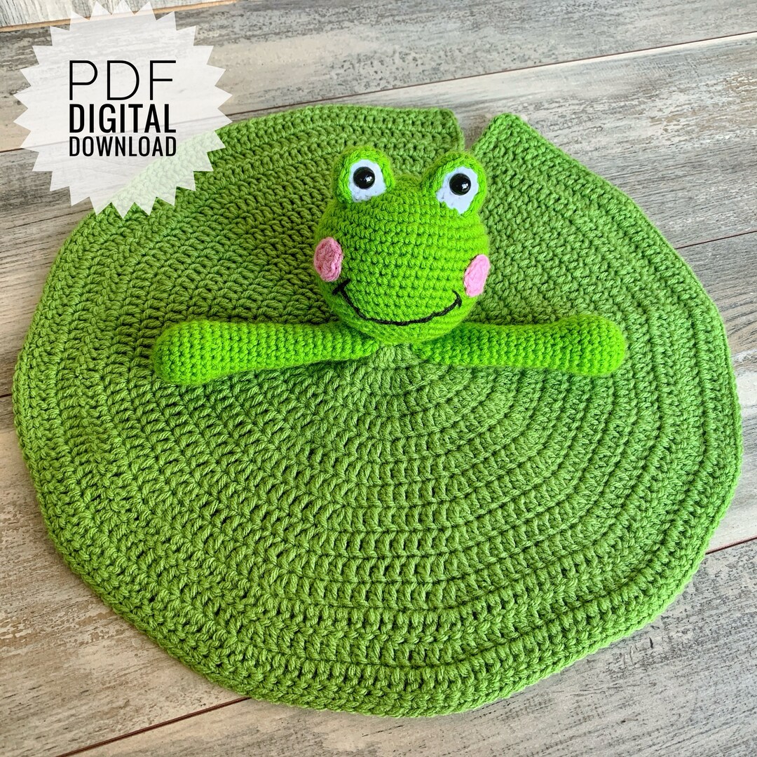 Crochet Frog Lovey PATTERN: Amigurumi Frog Blanket (PDF Digital ...
