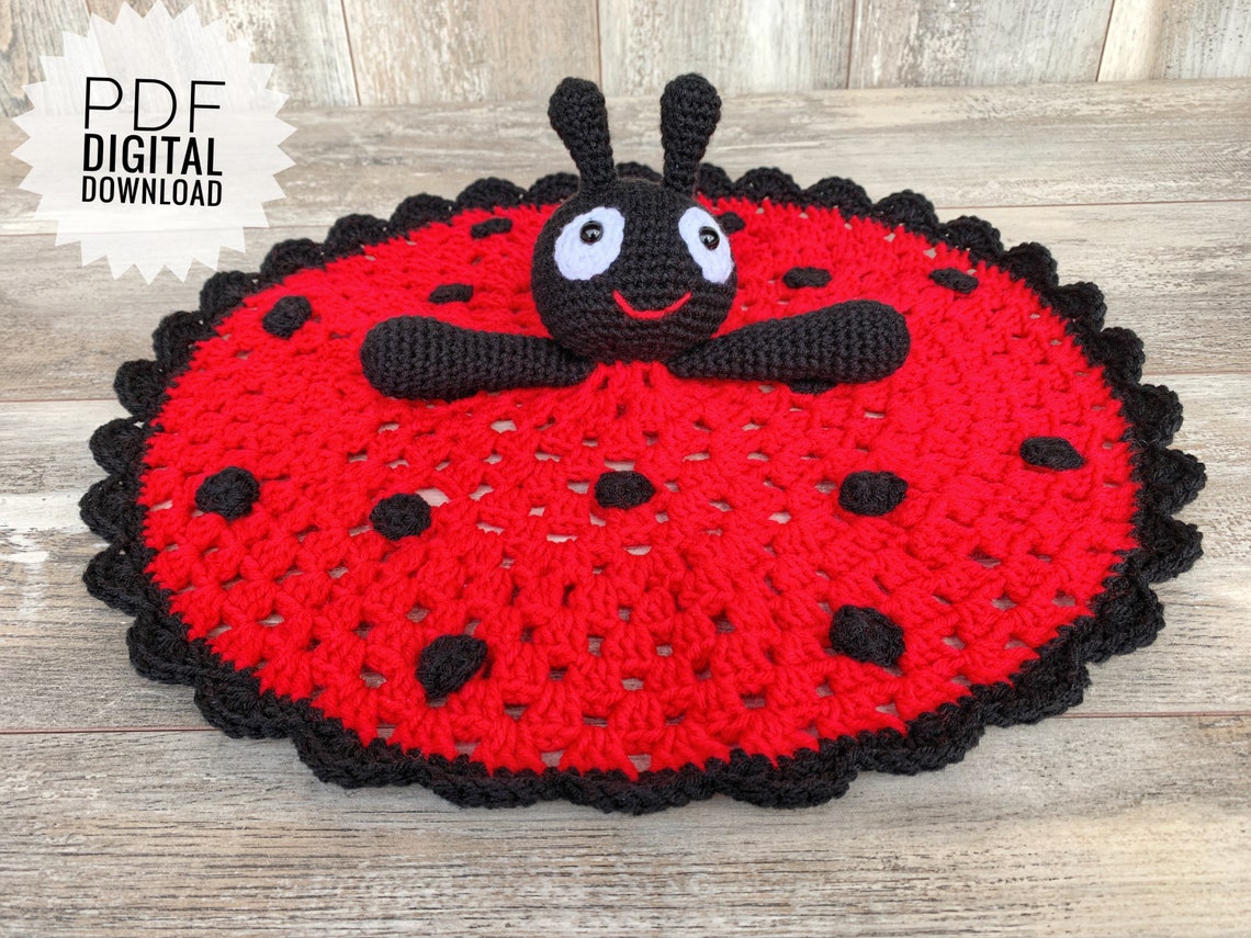 PATTERN: Crochet Ladybug Lovey dottie the Ladybug Lovey PDF - Etsy