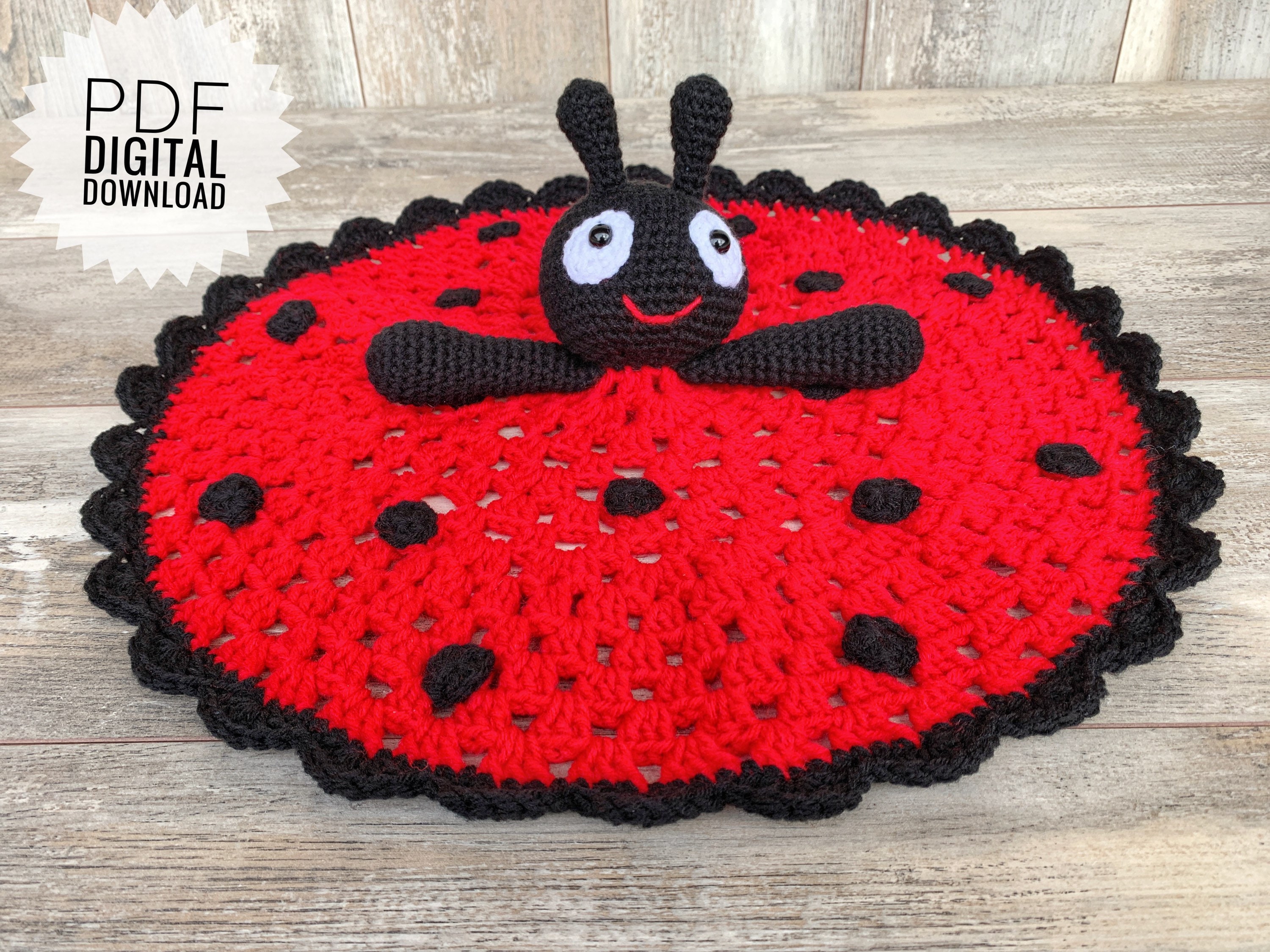PATTERN: Crochet Ladybug Lovey Dottie The Ladybug Lovey PDF | Etsy