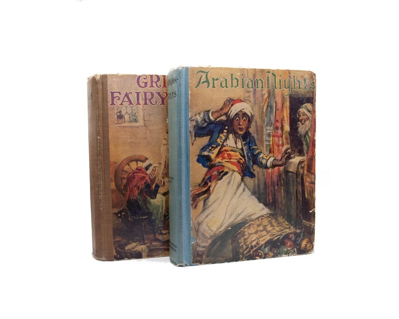 Antique Arabian Nights and Grimms Fairy Tales Books - Etsy