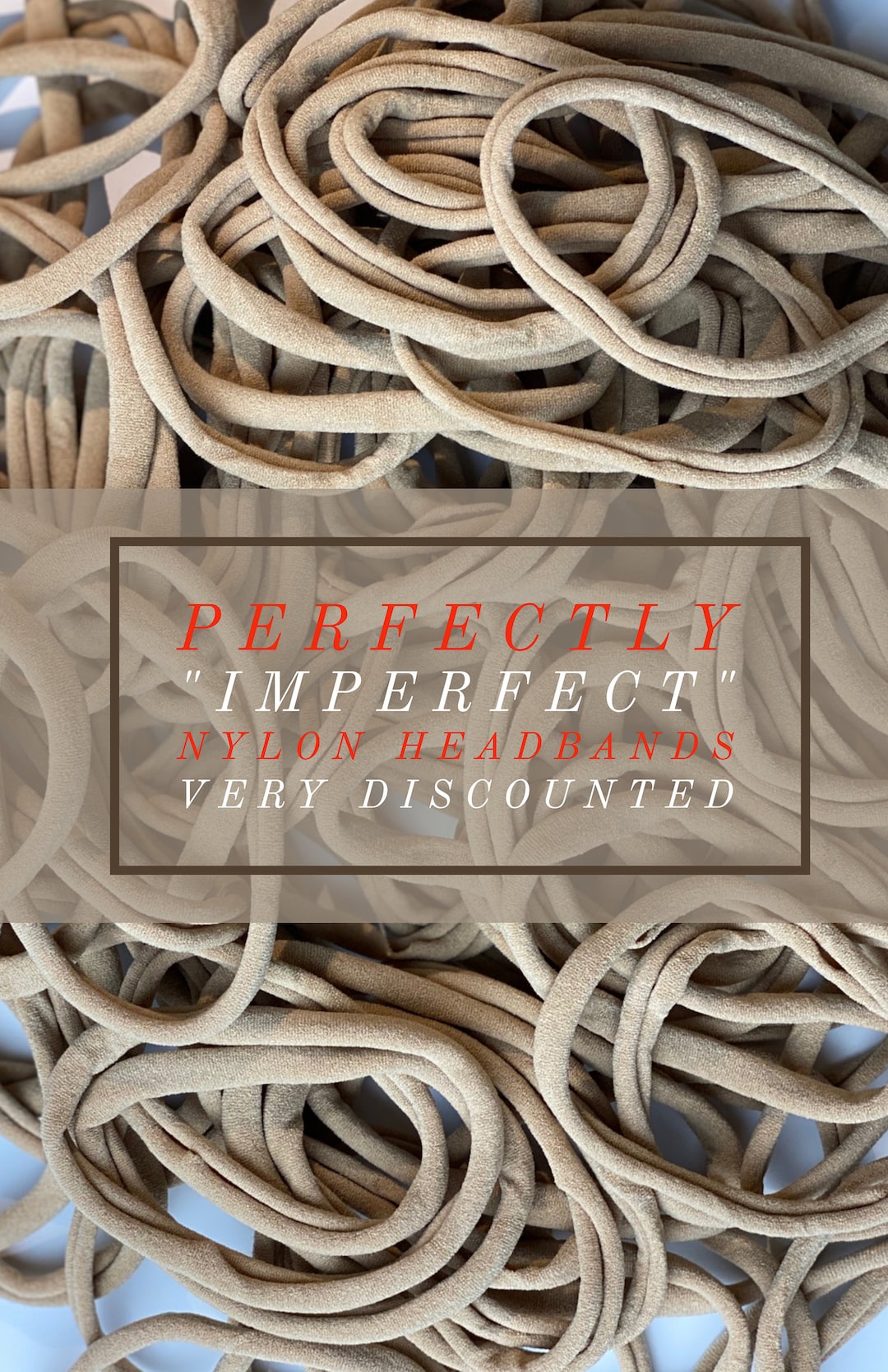 50 Perfectly Imperfect Nylon Headbands, Nude Nylon Headband, Nylon for ...