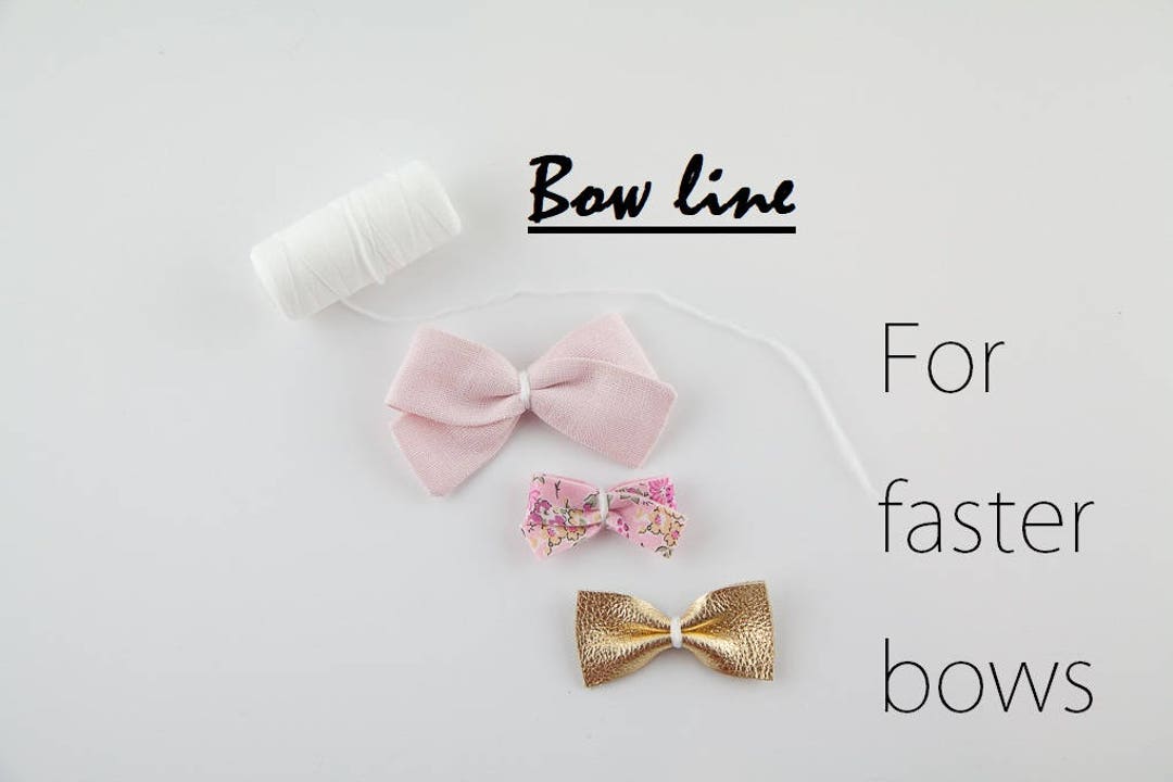 Bow Line, Bow Thread, White Thread, DIY Bow Thread, for Easier Hair Bow ...