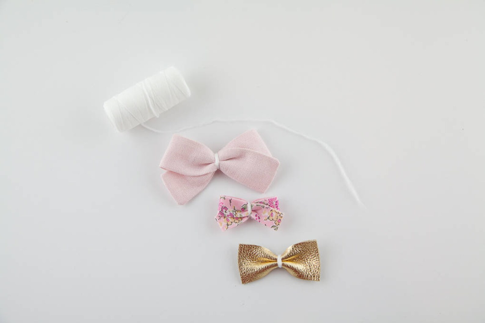 Bow Line, Bow Thread, White Thread, DIY Bow Thread, for Easier Hair Bow ...