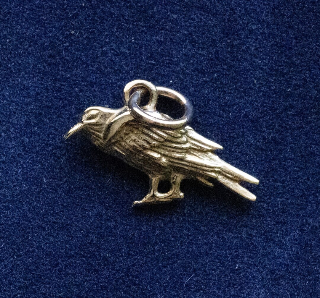 Bronze Raven Charm - Etsy