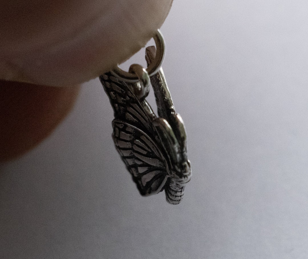 925 Sterling Silver Flying Butterfly Charm - Etsy