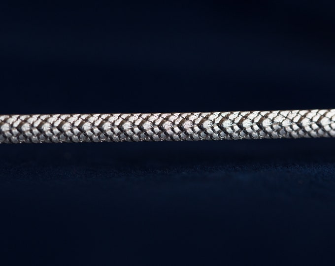 925 Sterling Silver Pattern Flat Wire 'snake Skin' - Etsy
