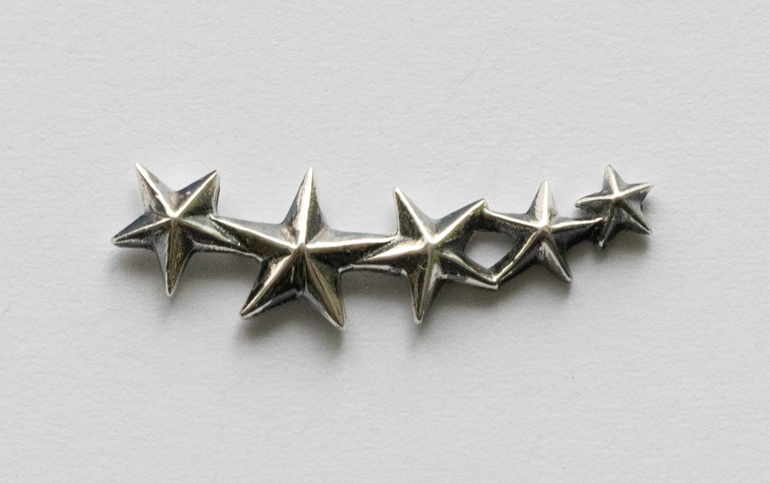 925 Sterling Silver 5-star Cluster Solderable Component - Etsy