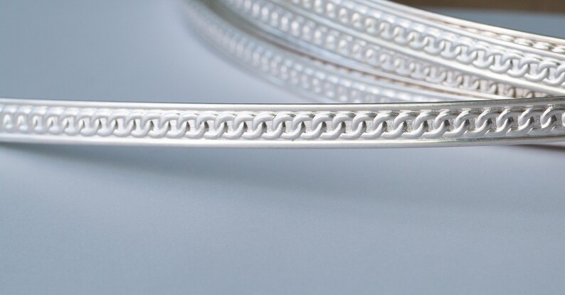 925 Sterling Silver Pattern Flat Wire 7.80 X 1.27mm - Etsy