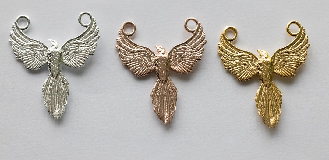 925 Sterling Silver Phoenix Component - Etsy