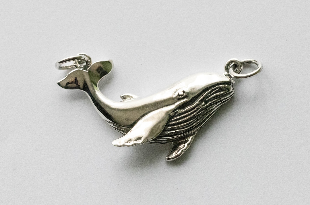 925 Sterling Silver Humpback Whale Pendant - Etsy