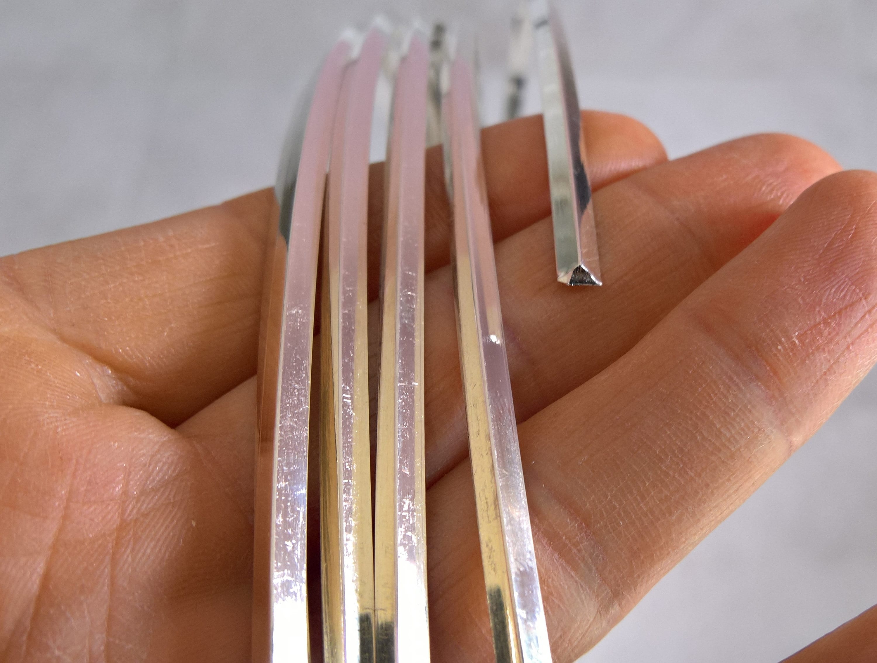 925 Sterling Silver Triangle Wire soft | Etsy UK